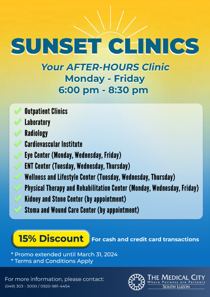 The Medical City South Luzon introduces Sunset Clinics of the Doctors ...